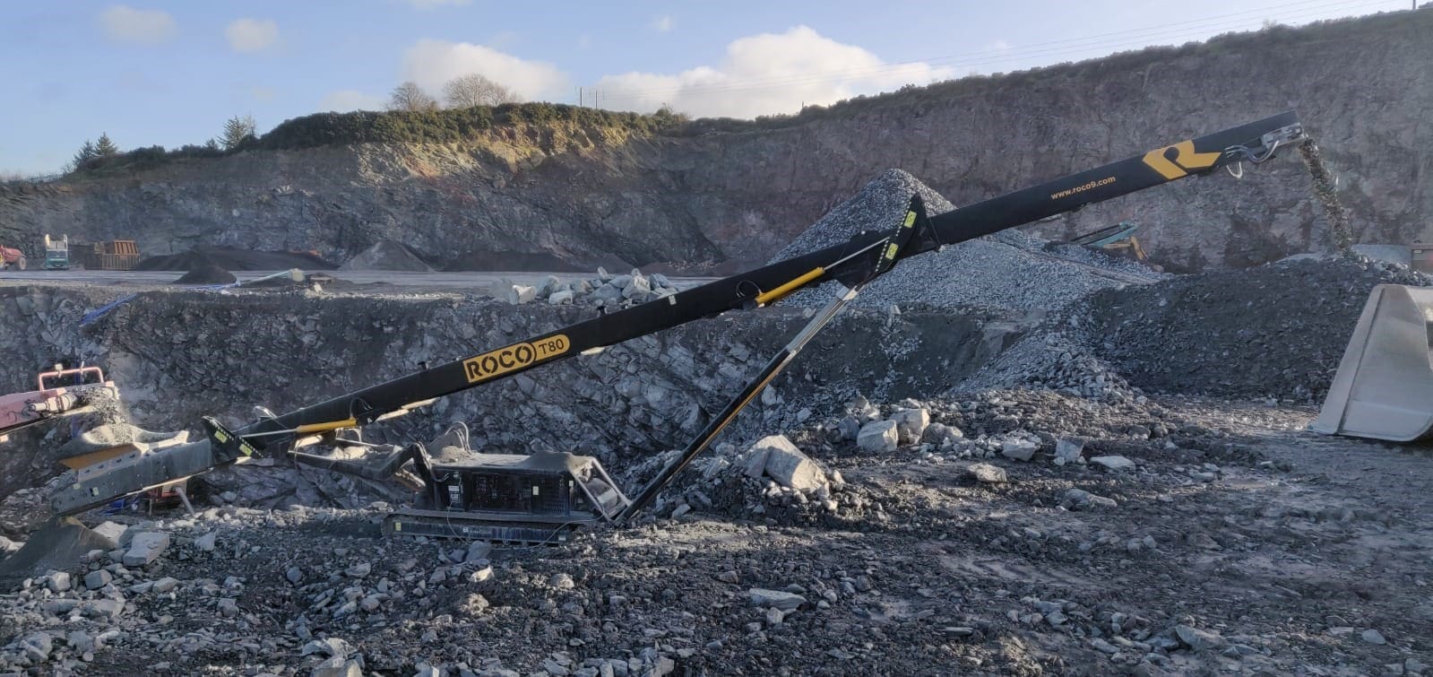 ROCO T80 Stacker Working In Irish Quarry - roco