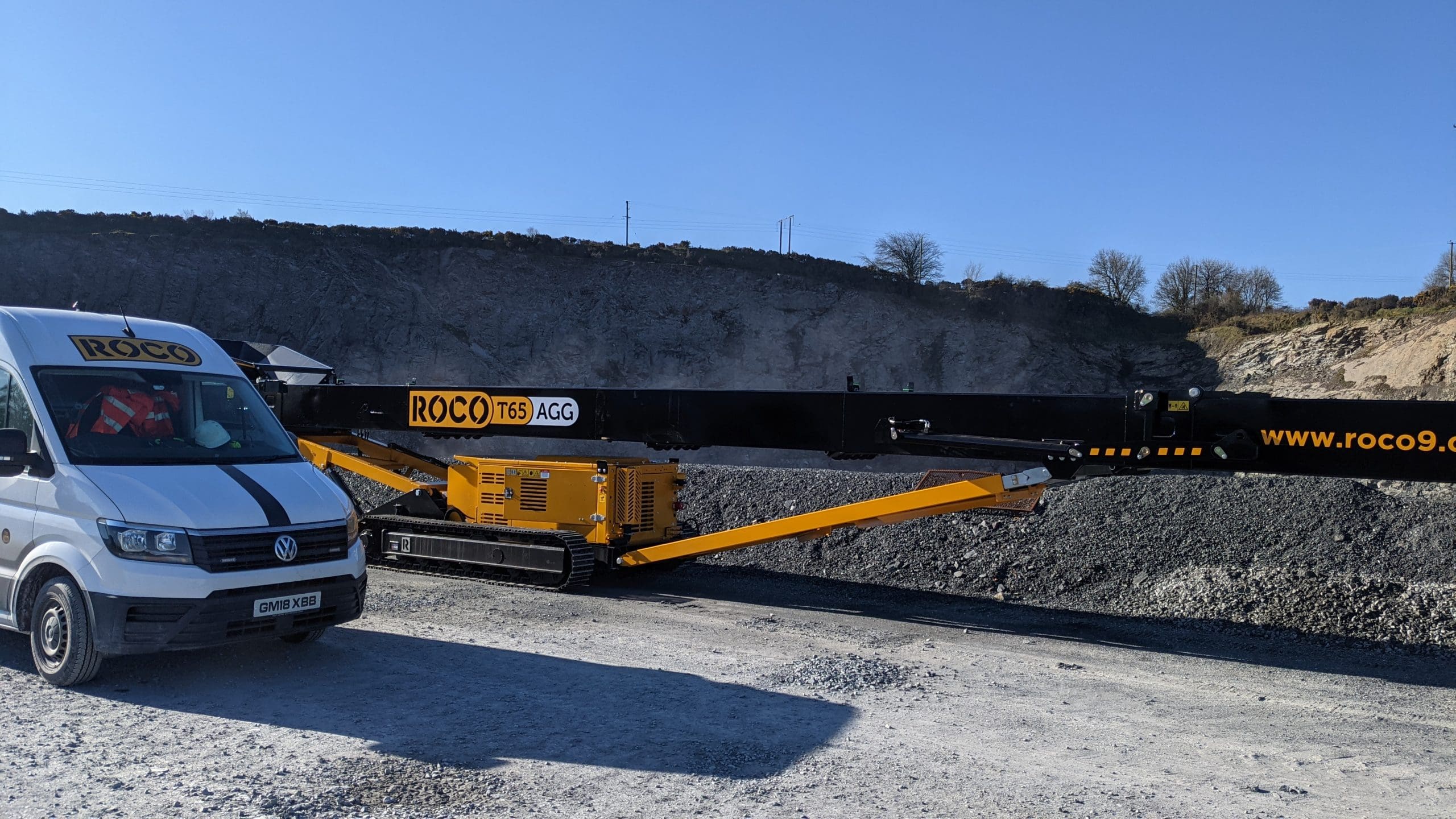 T65Agg Tracked Stacker Sold To Irish Quarry - roco